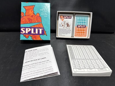 Split Card Game (Hasbro Parker Brothers, 2001) CIB Clean | eBay