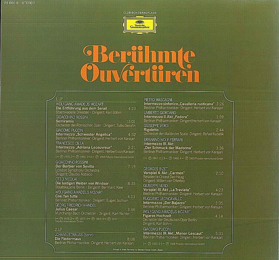 Famous Overtures | eBay
