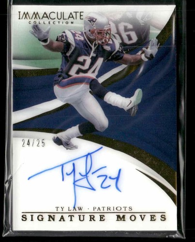 2018 Panini Immaculate Collection #SM-TWL Ty Law Signature Moves #/25 ...
