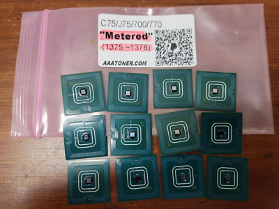 12 Toner Chip (1375 - 1378 METERED) for Xerox Color C75 700 770 J75 ...