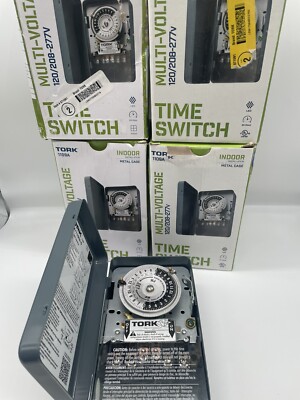 4 Ct TORK 1109A Indoor/Outdoor Time Switch 24 Hr Multi-Voltage 120/208 ...