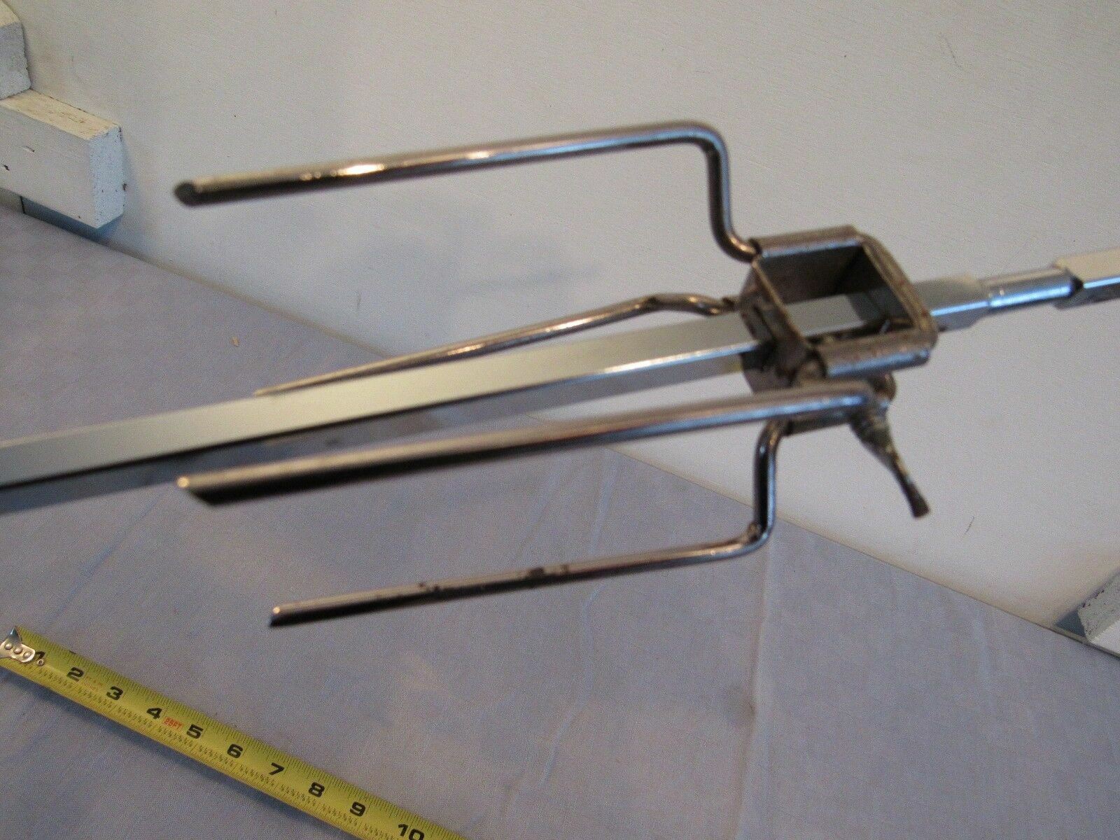Vintage Rotisserie Skewer Rod With Forks BBQ Pit Grill 25" | eBay