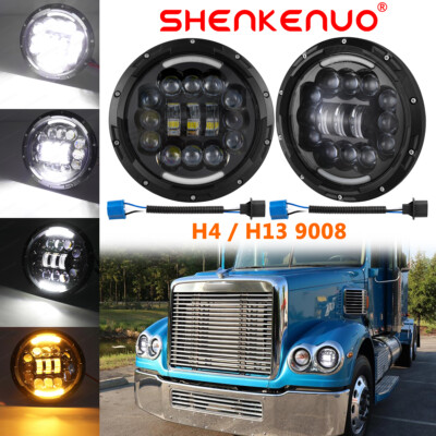 For Freightliner Coronado 2001-2016 7Inch LED Headlight High Low DRL ...
