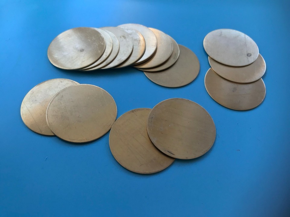 20 brass disks (1 1/4" 20 gauge) for jewelry making and stamping | eBay