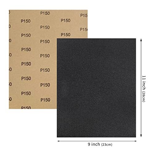 9 x 11 Inch 15pcs Wet Dry Sandpaper Waterproof Abrasive Sand Paper, 150 ...