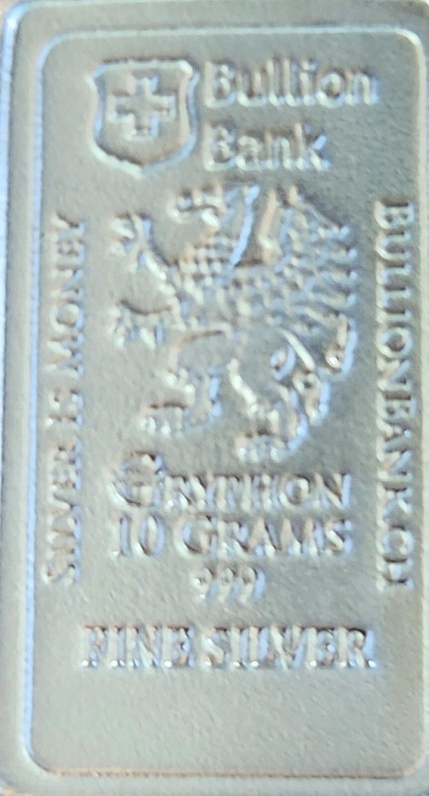 10 gram Gryphon Bullion Bank Silver is Money .999 Fine Silver Bar | eBay
