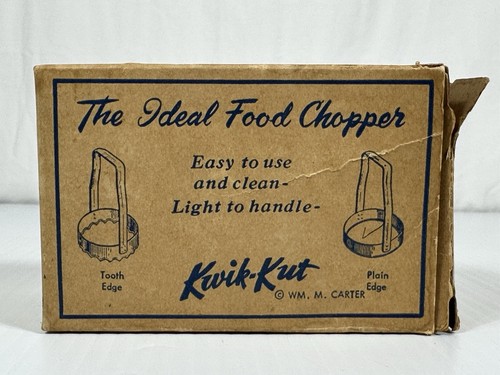 VINTAGE KWIK KUT PLAIN EDGE FOOD CHOPPER IN ORIGINAL BOX MADE IN USA | eBay