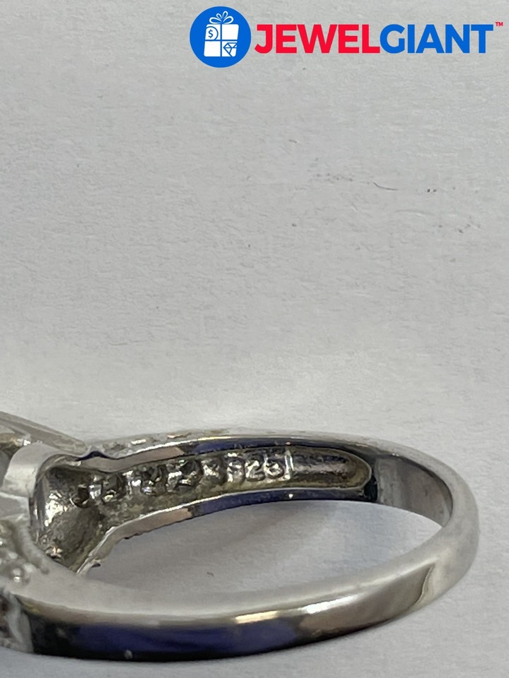 STERLING SILVER FAS WHITE STONE RING SIZE 8.00 5.4G #GB631 | eBay