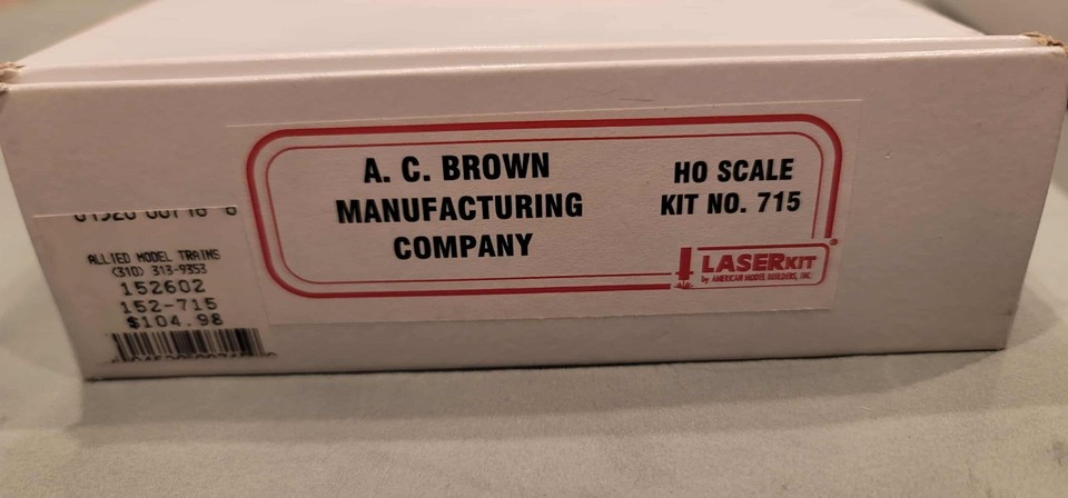 American Model Builders LaserKit HO Scale Kit #715 AC BROWN ...