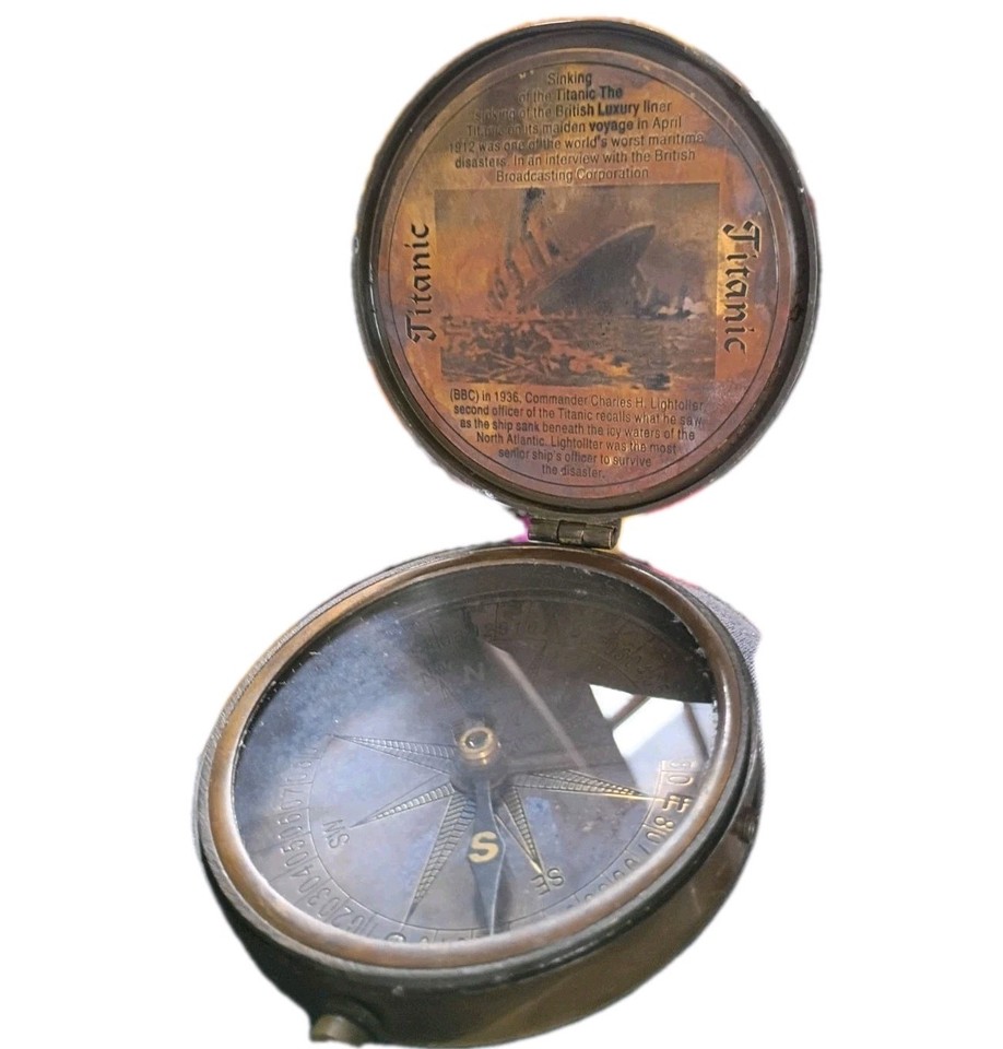 Titanic Brass Compass Commemorative White Star Line Collectible | eBay