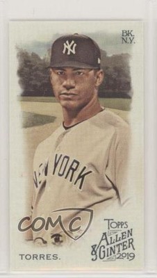2019 Topps Allen & Ginter Mini Allen & Ginter Logo Back Gleyber Torres ...