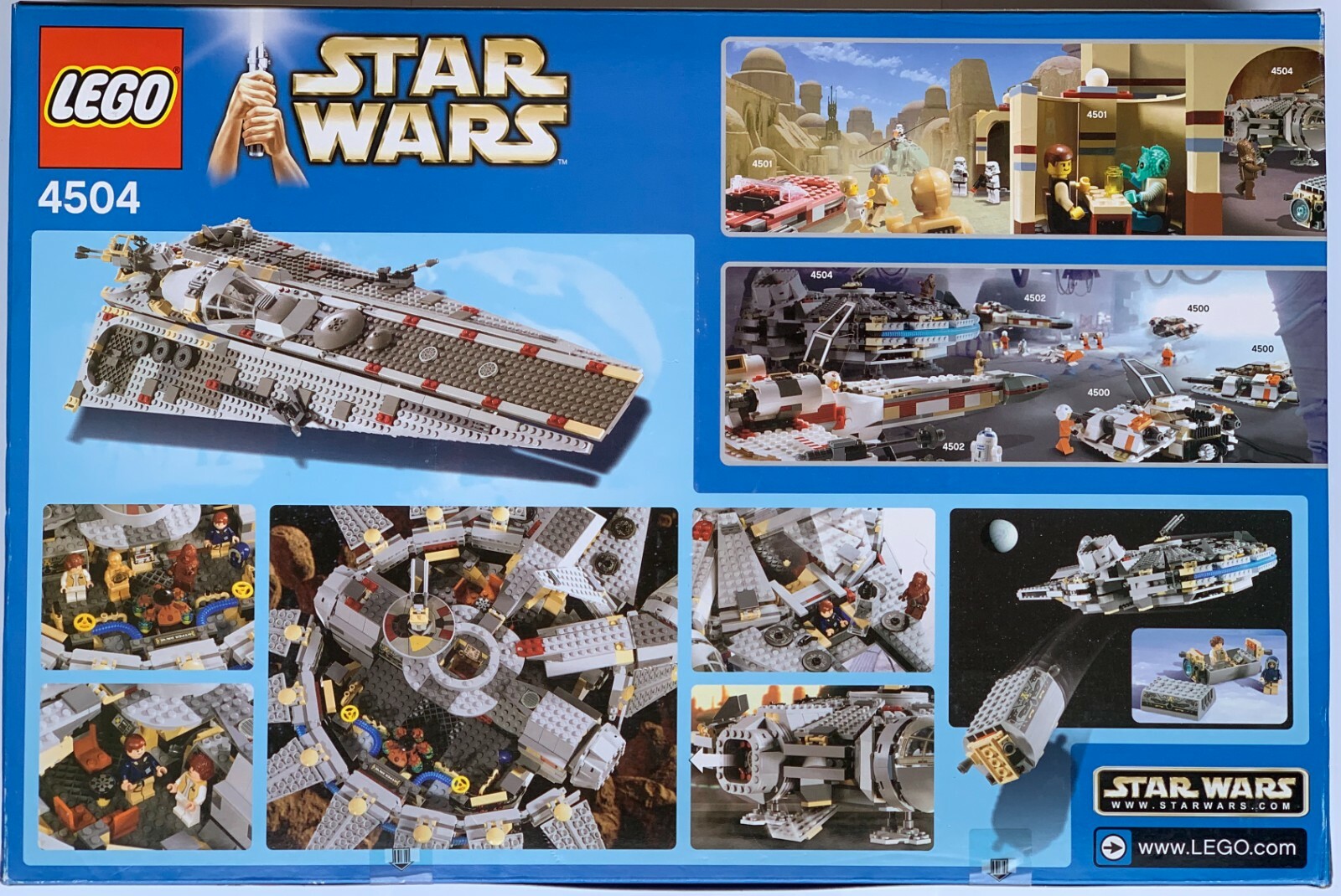 LEGO 4504 Star Wars Millennium Falcon Hoth Version Blue Box Re-design ...