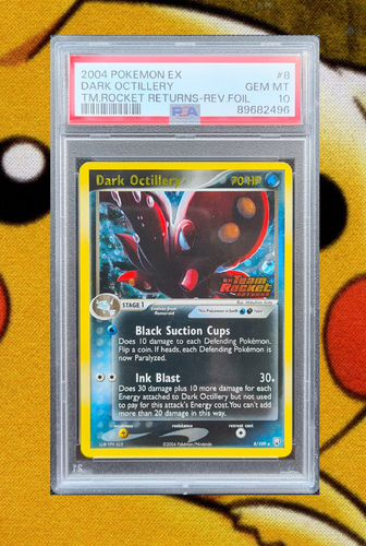 Pokemon 2004 Dark Octillery Reverse #8 - EX Team Rocket Returns PSA 10 ...