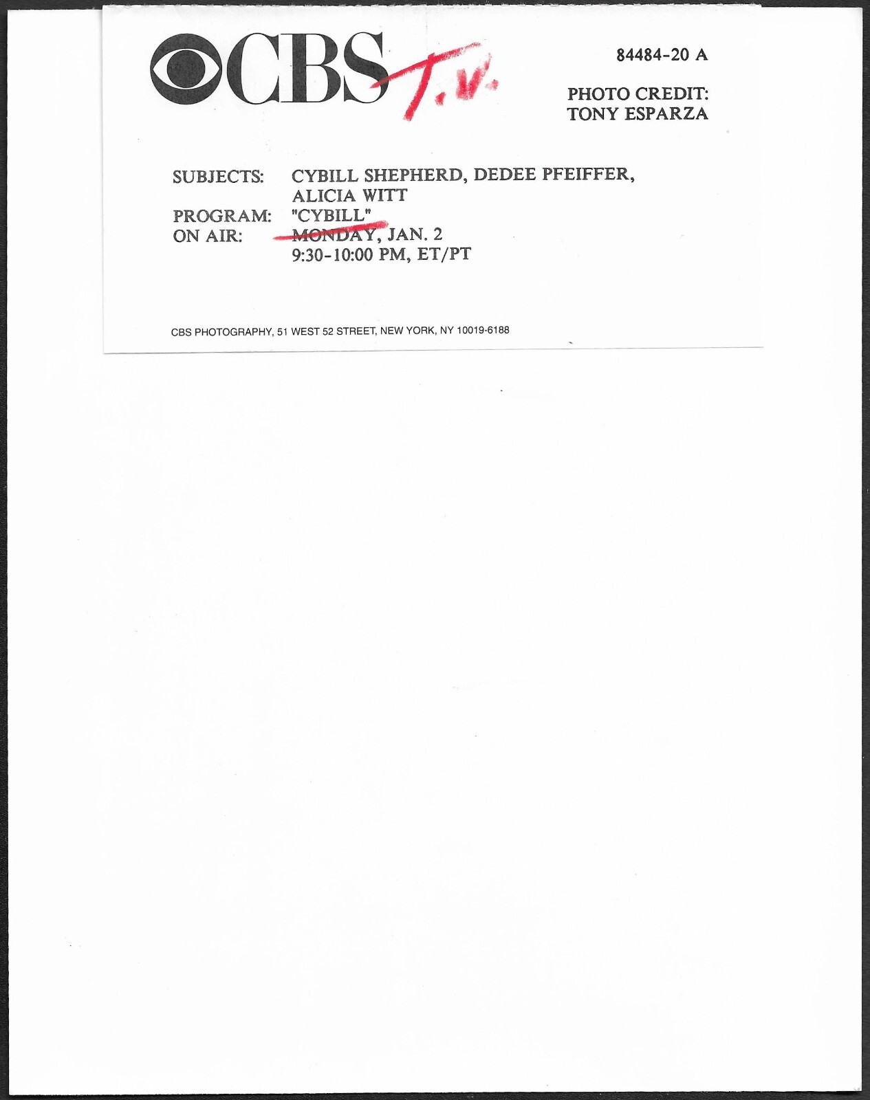 Cybill Shepherd Alicia Witt Dedee Pfeiffer Original 1990s CBS TV Promo ...