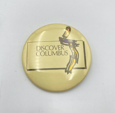 Vintage Collectible Pin Button: Discover Columbus, Ohio - Pinback State ...