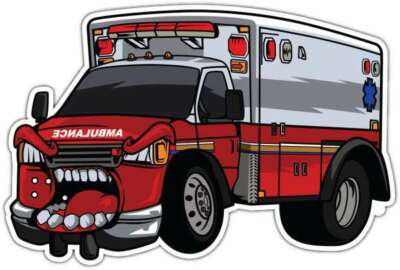 Paramedic Ambulance Emergency Medical EMS Car Bumper Window Sticker ...