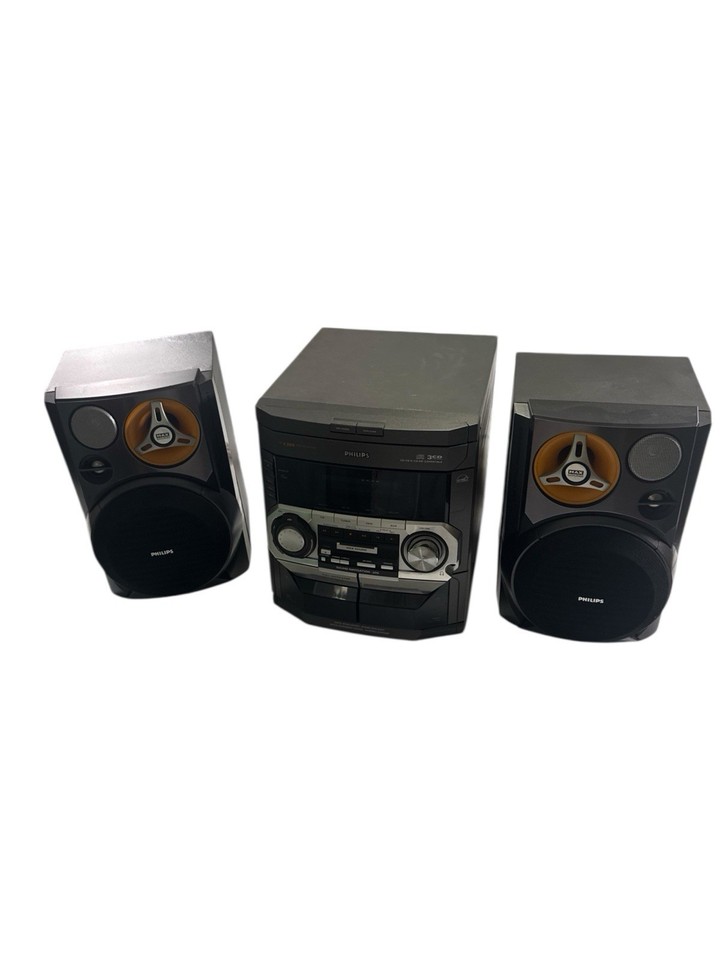 Philips FW-C399 Shelf Stereo System HiFi CD Changer Cassette Deck AM/FM ...