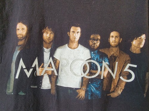 American Apparel Maroon 5 Concert T-Shirt 2016 World Tour Black Double ...