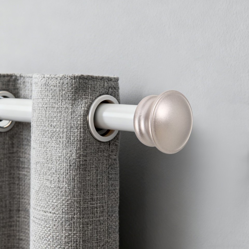 6 Pcs Curtain Rod End Caps Finials with Screw Decorative Closet Pole ...