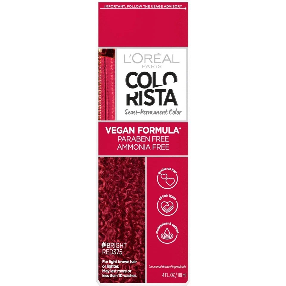 Colorista Semi Permanent Hair Dye Red Conditioning Vegan Hair Mask 1 ...