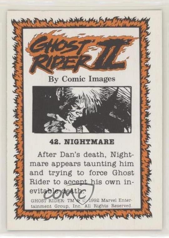 1992 Comic Images Marvel Ghost Rider II Nightmare #42 1z4 | eBay