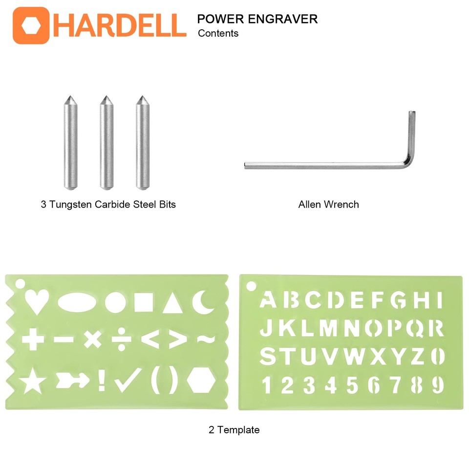 15W Engraver,5 Speed Etching Power Tool Equipped with Soft Rubber ...