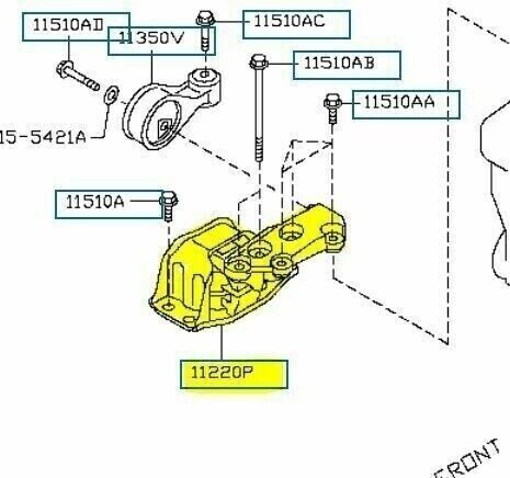 Genuine Nissan 11210-ET80A Insulator-Engine Mounting RH 11210ET80A OEM ...