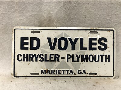 Vintage Ed Voyles Chrysler-Plymouth Georgia License Plate | eBay