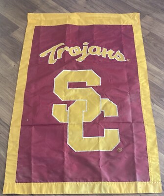 USC Trojans NCAA Banner / Flag Size 28x43in Hole on Top for Flagpole ...