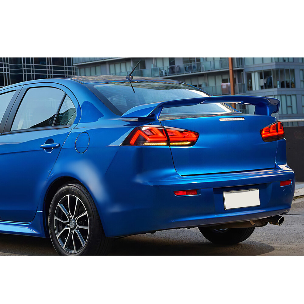 Fits Mitsubishi Lancer EX EVO X 2008-2017 LED Assembly Smoked Rear Tail ...