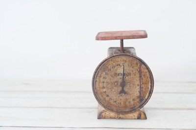 Scale Vintage Way Rite Scale Kitchen Scale Orange Scale 25 Pound Scale ...