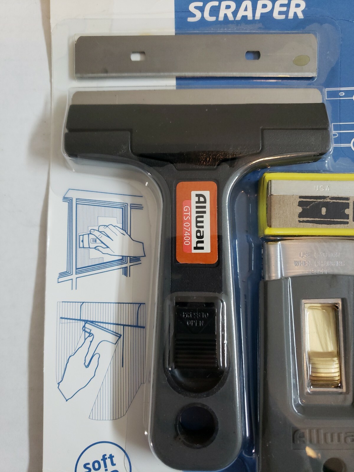 ALLWAY HOME GLASS & TILE SCRAPER GSK3 SET SOFT GRIP , NEW . | eBay