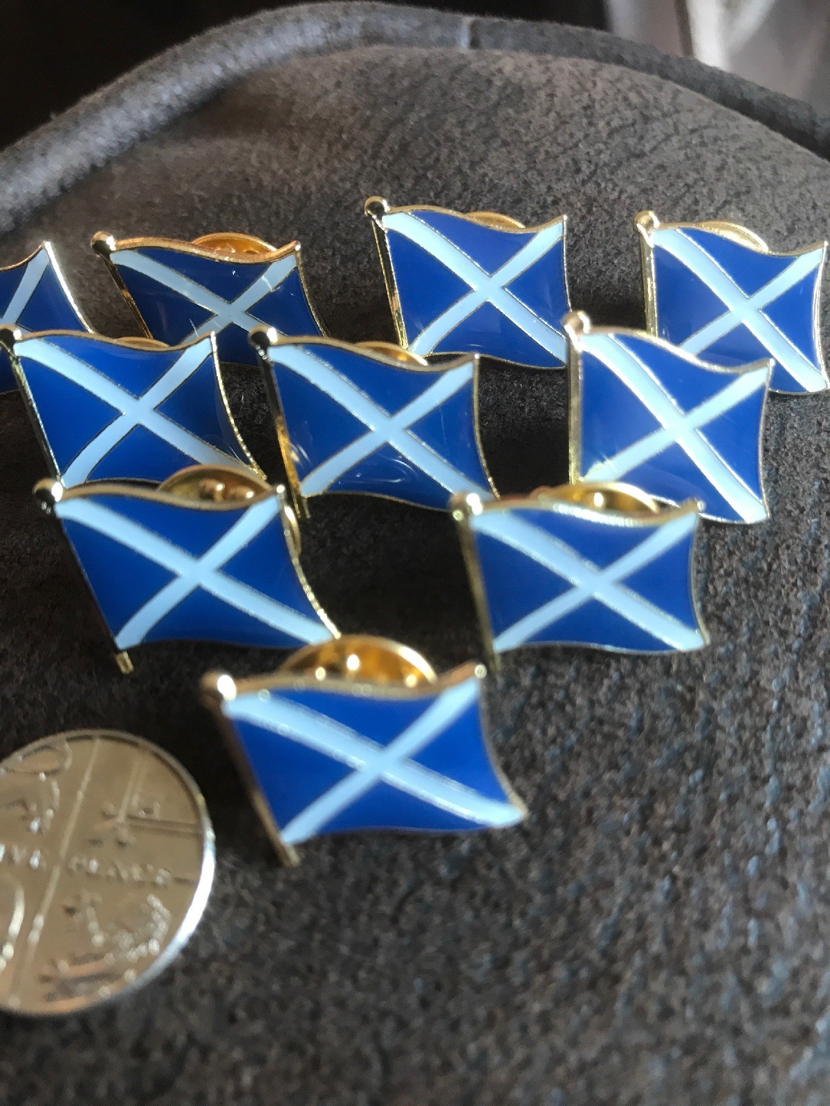 Superb Job Lot Of 10 Scottish Saltire Scotland Small Flag Stunning Pin ...