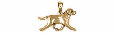 Labrador Retriever Jewelry 14k Gold Handmade Labrador Pendant LB93X-PG ...