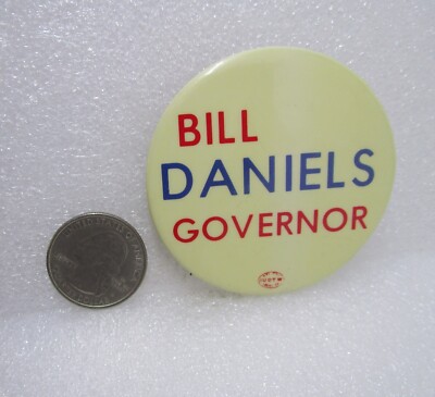 Bill Daniels Governor Button Pin | eBay