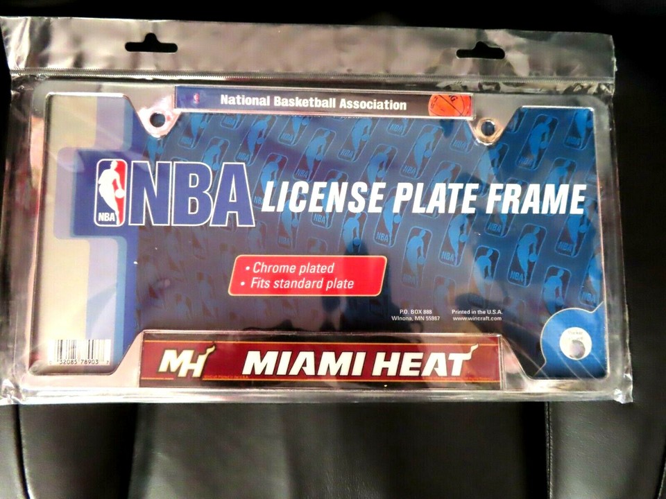 Miami Heat Chrome NBA License Plate Frame. Wincraft Made in the USA NEW ...