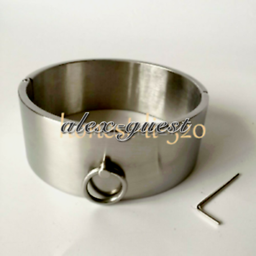 316 Stainless Steel 6CM Height Heavy Big Rings Cangue Neck Collar Cuff ...