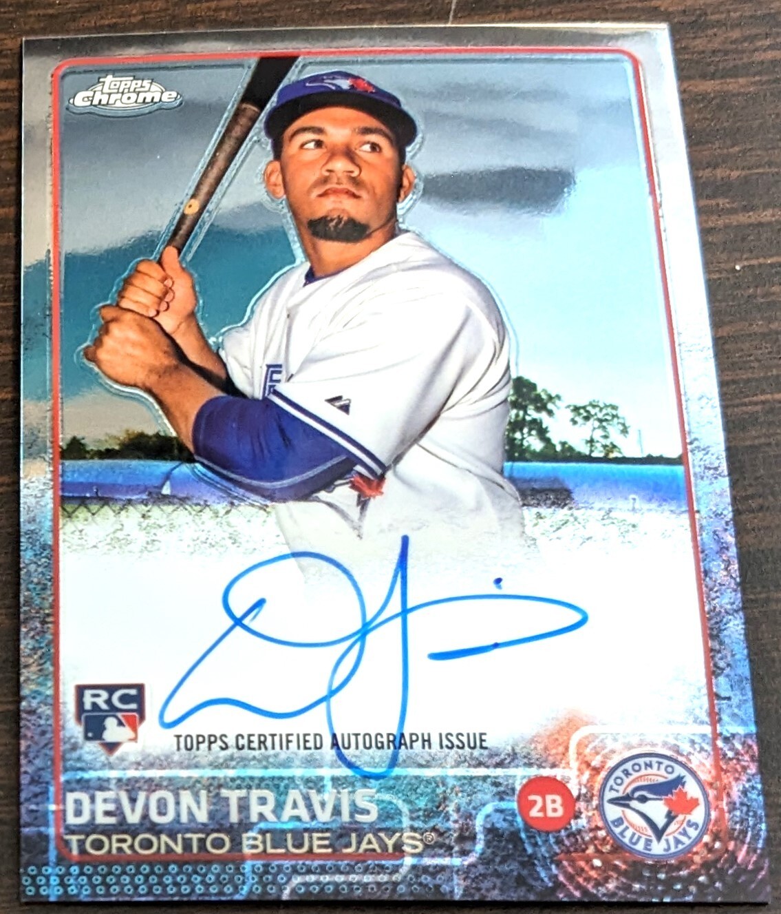 2015 Topps Chrome Rookie Autograph Auto Devon Travis CARD # AR-DT | eBay