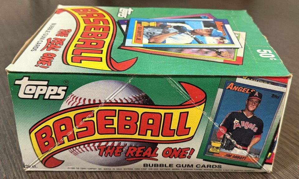 1990 Topps Baseball Wax Box 36 Sealed Packs Nolan Ryan Bottom Frank ...