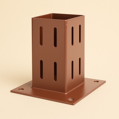 Metpost Wedge Fit Bolt Down Post Shoe For 100mm Timber Post | eBay UK