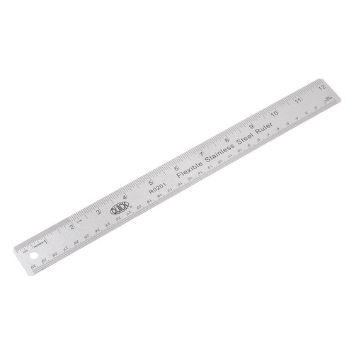 Stainless Steel Rulers Non-Skid Backing 12" Metric Metal Ruler ...
