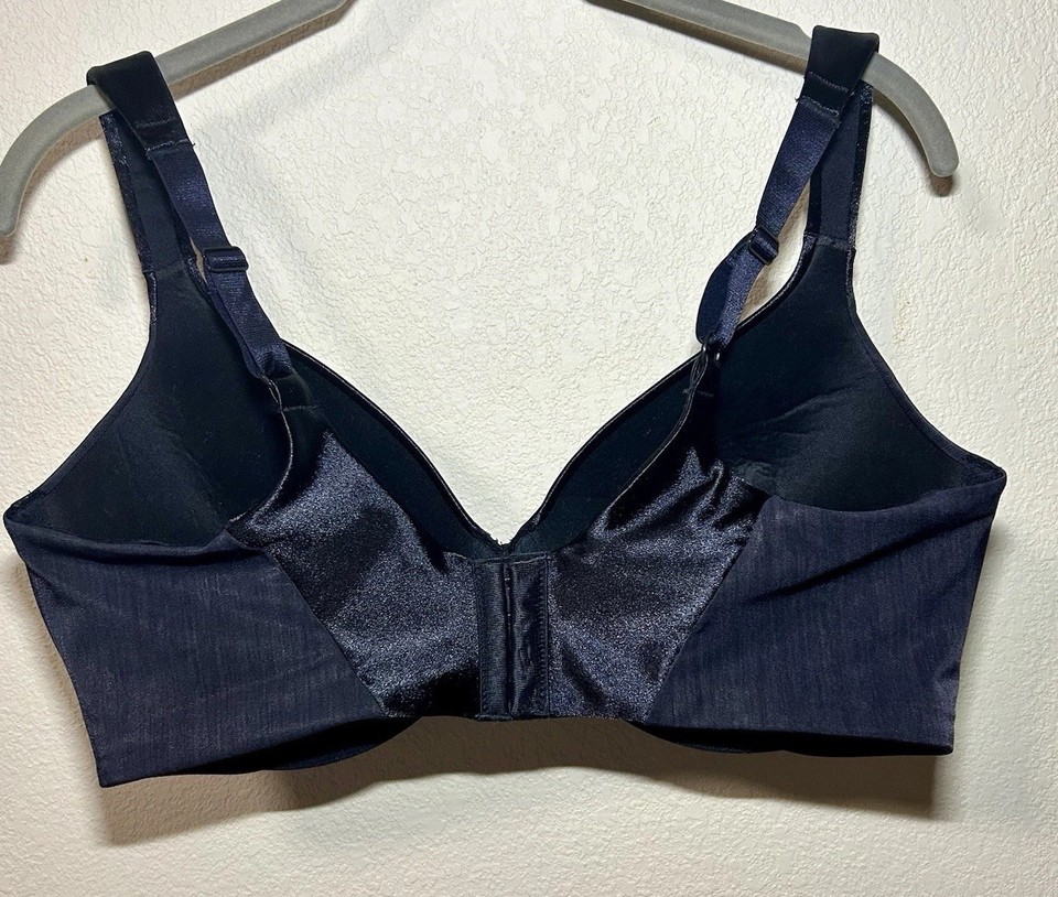 38DD Vanity Fair Comfort Strap Full Figure Underwire Bra Black Satin | eBay