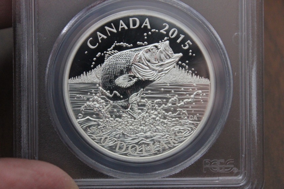 2015 CANADA $20 LARGEMOUTH BASS PR70 SIVER EAGLE BEAUTIFUL COIN SPOT ...