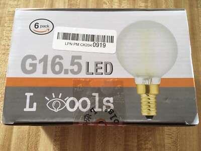 6 Pack E12 Led Edison Light Bulb,Frosted G16.5 Round Light Bulb,4 Watt ...