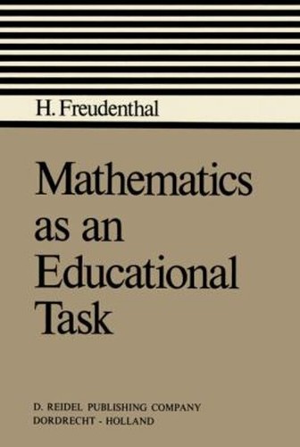 Mathematics comme Un Pédagogique Tâche Livre de Poche Hans Freudenthal ...