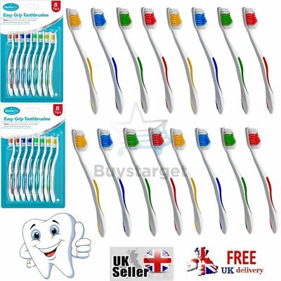 🔥Easy Grip Toothbrushes Family Pack Dental Care Oral Hygiene Clean ...