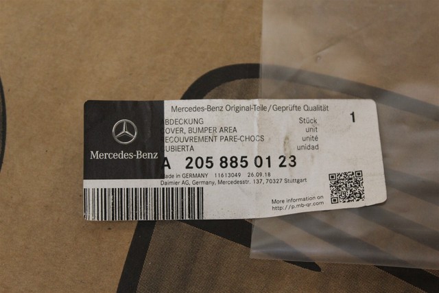 Genuine Mercedes-Benz C Class W205 Front Bumper Lower Lip Trim ...