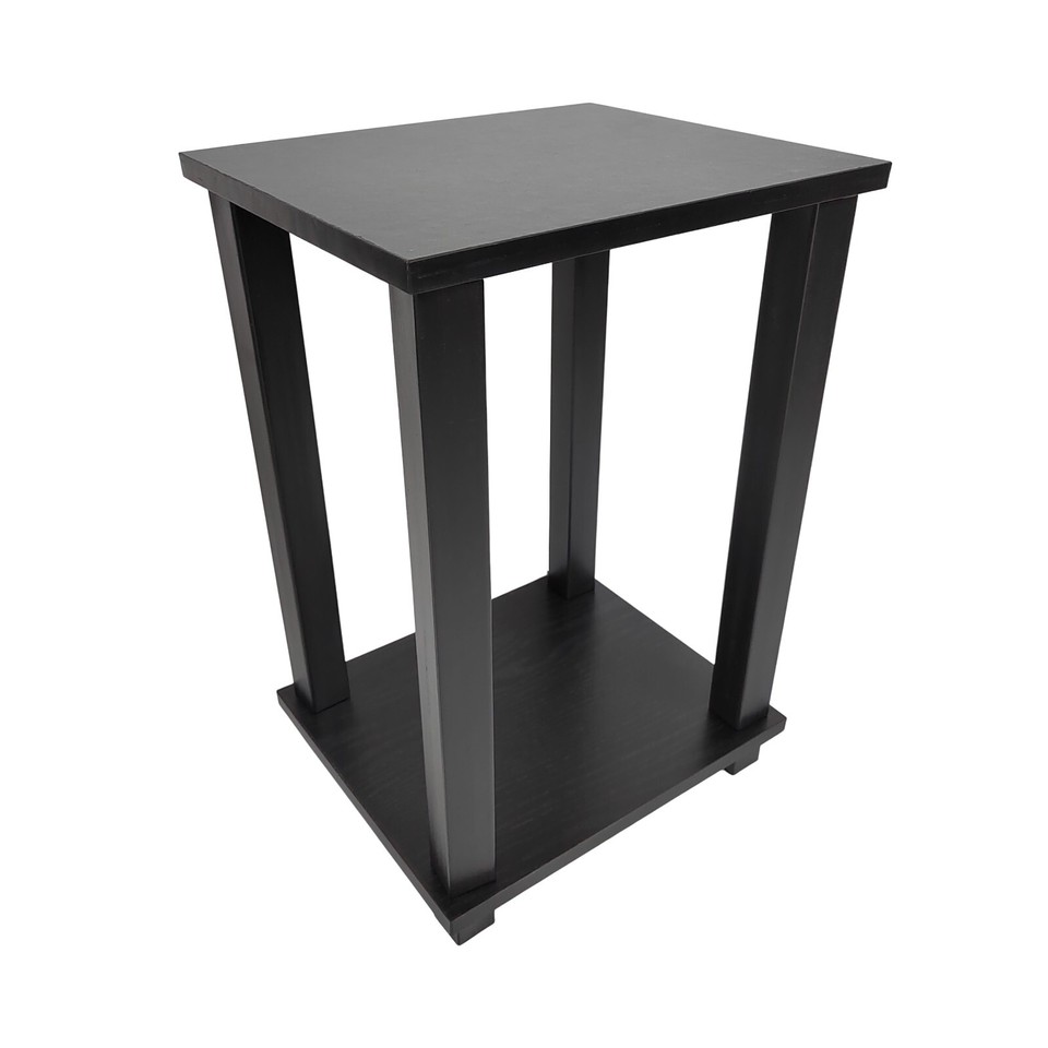 Small 2 Tier Gloss Finish Side Table With Shelf Bedroom Coffee Tea End ...