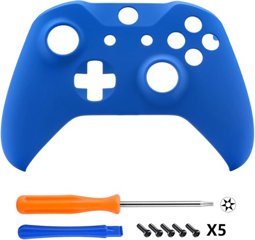 eXtremeRate Blue Soft Touch Front Housing Shell Case for Xbox One S/X ...