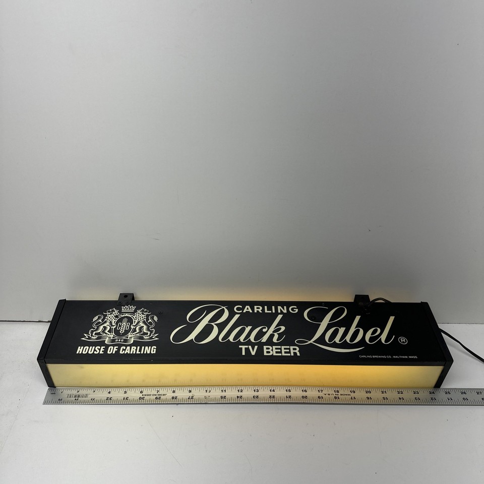 Vtg Carling Black Label TV Beer Double Sided Lighted Advertising Sign ...